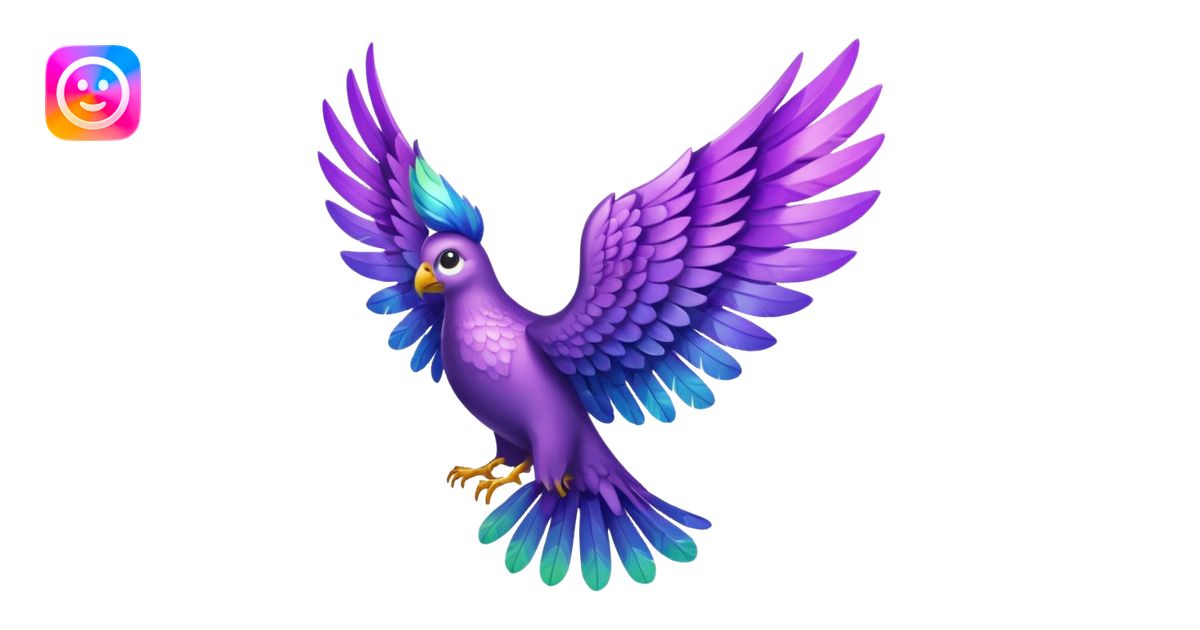 purple wing emoji | AI Emoji Generator
