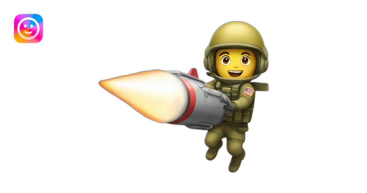 soldier rocket jumping emoji | AI Emoji Generator