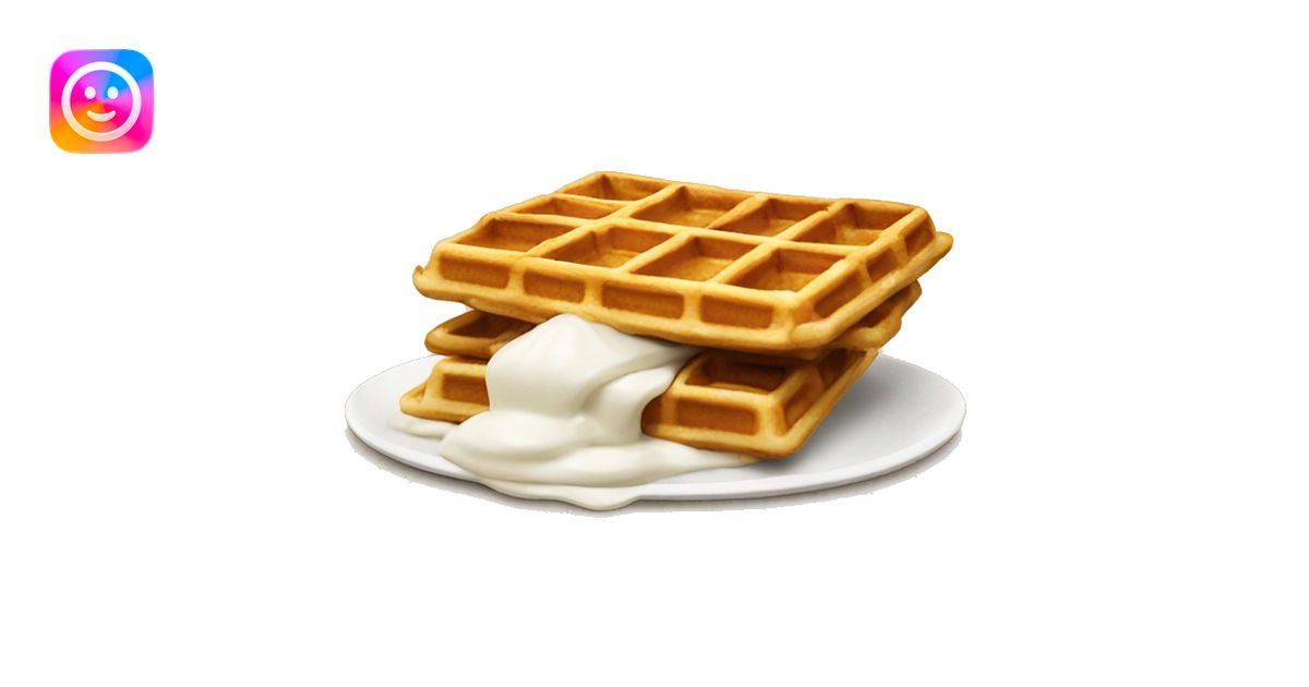 waffles with cream emoji | AI Emoji Generator