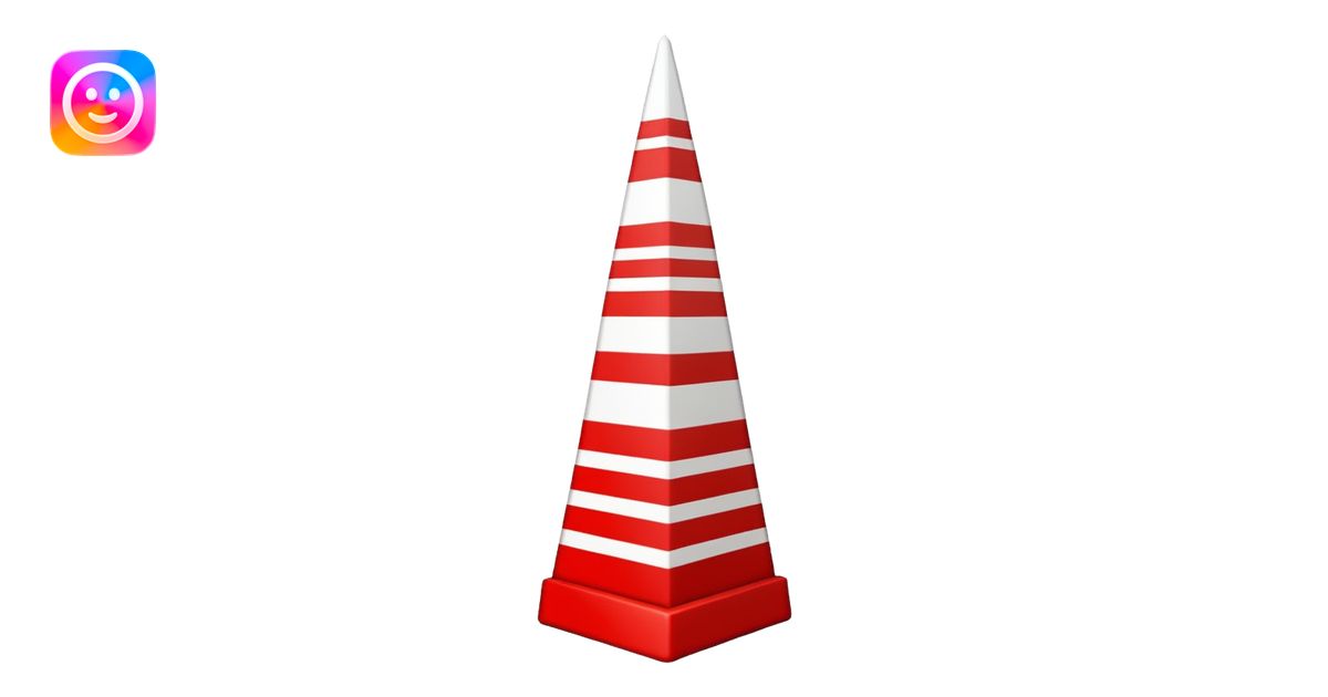Red and white Christmas obelisk emoji | AI Emoji Generator