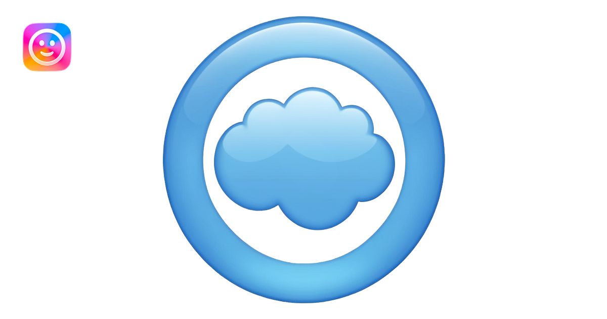 A sky-blue circle and a ☑️ emoji | AI Emoji Generator