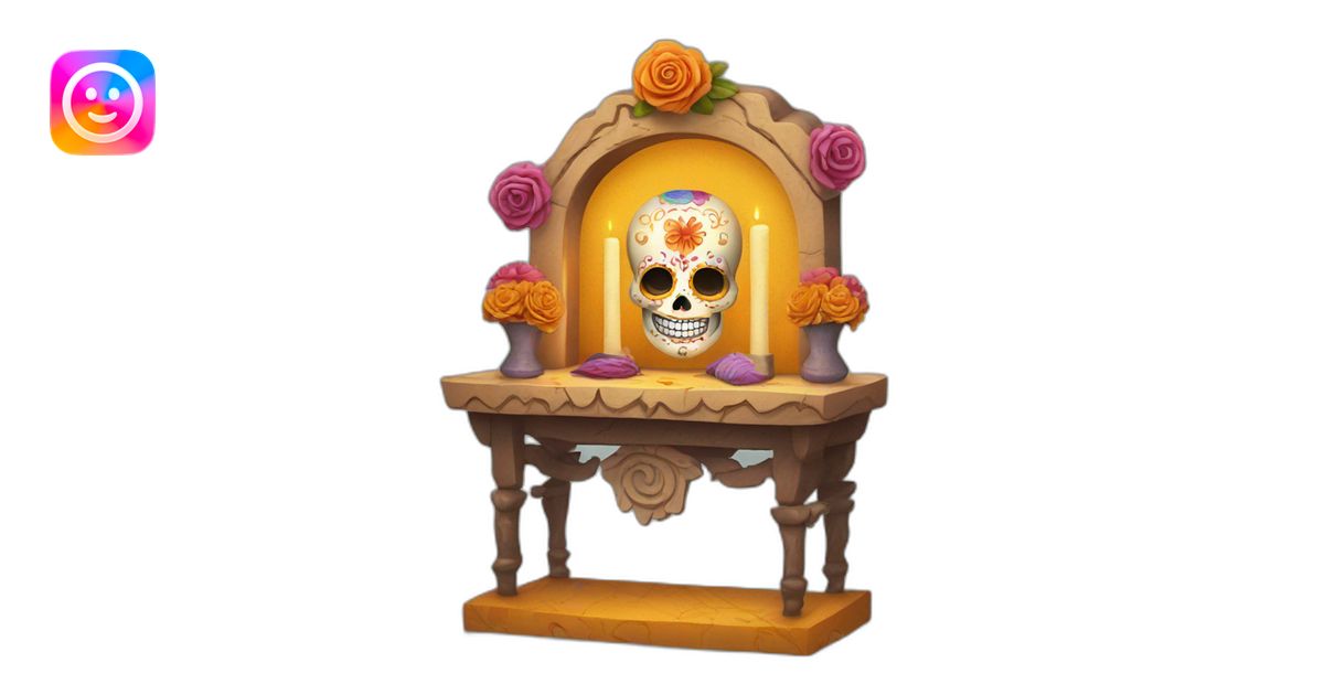 altar del dia de los muertos emoji | AI Emoji Generator
