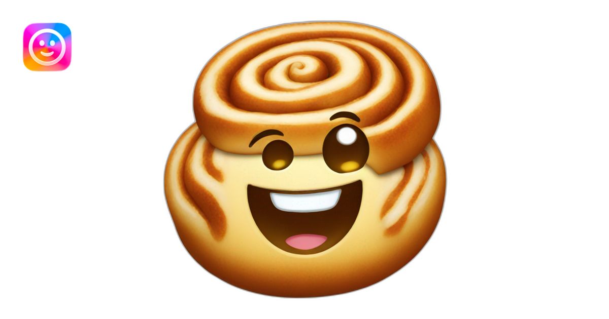 happy cinnamon bun emoji | AI Emoji Generator