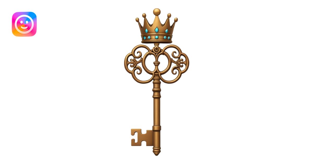 vintage key crown emoji | AI Emoji Generator
