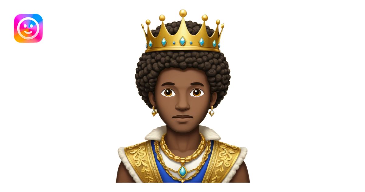 Afro prince emoji | AI Emoji Generator