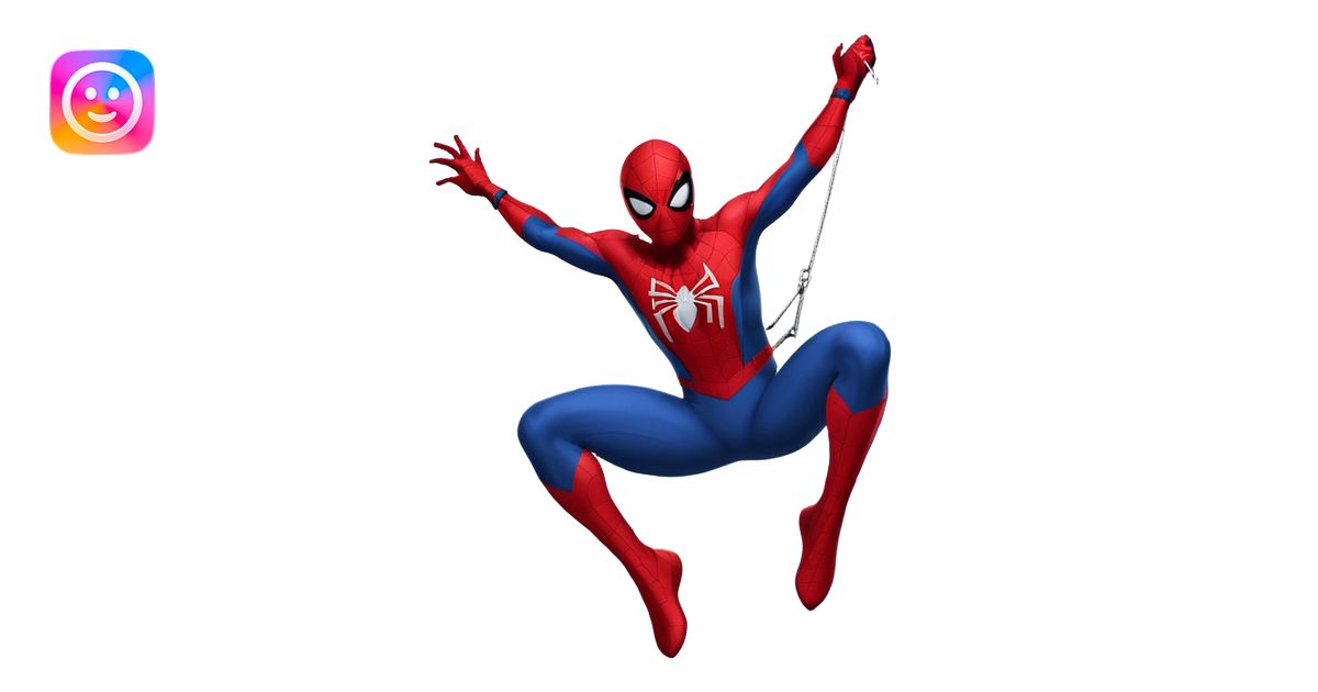Spider-Man swinging from a building emoji | AI Emoji Generator