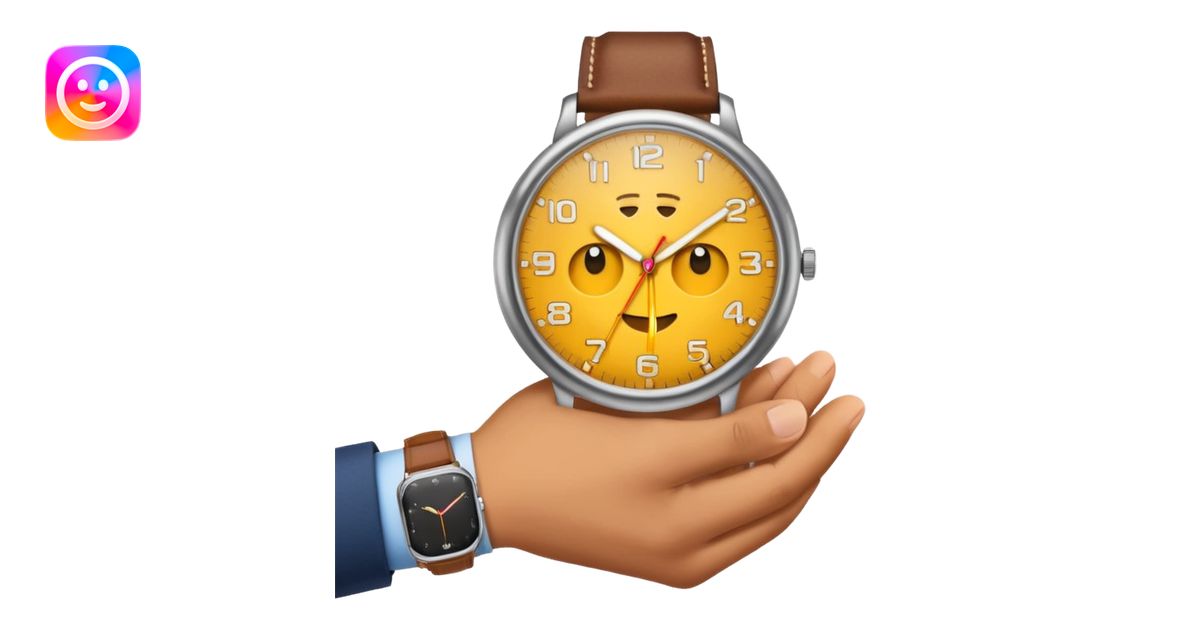 modern emoji style hand with a watch mostly hidden in a pocket emoji ...