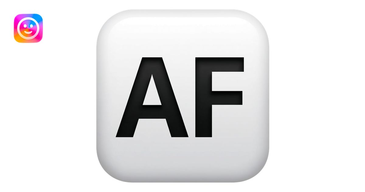 AFK in black, highlighted in white emoji | AI Emoji Generator