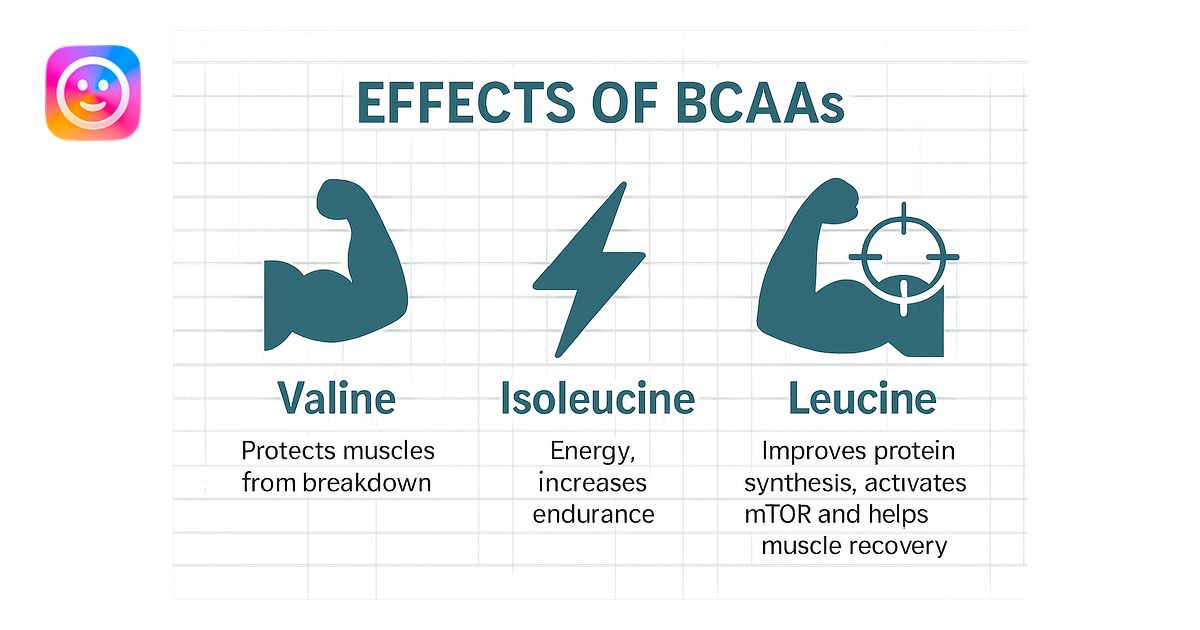Create a beautiful infographic showing all the effects of BCAAs using ...