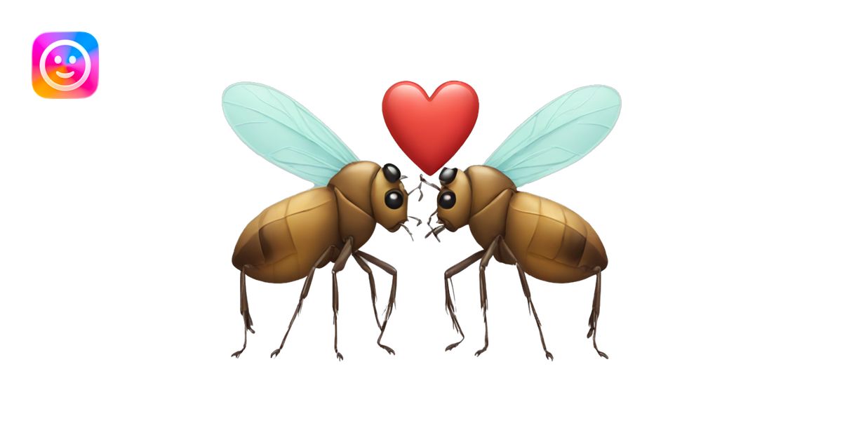 bugs kissing with heart emoji | AI Emoji Generator