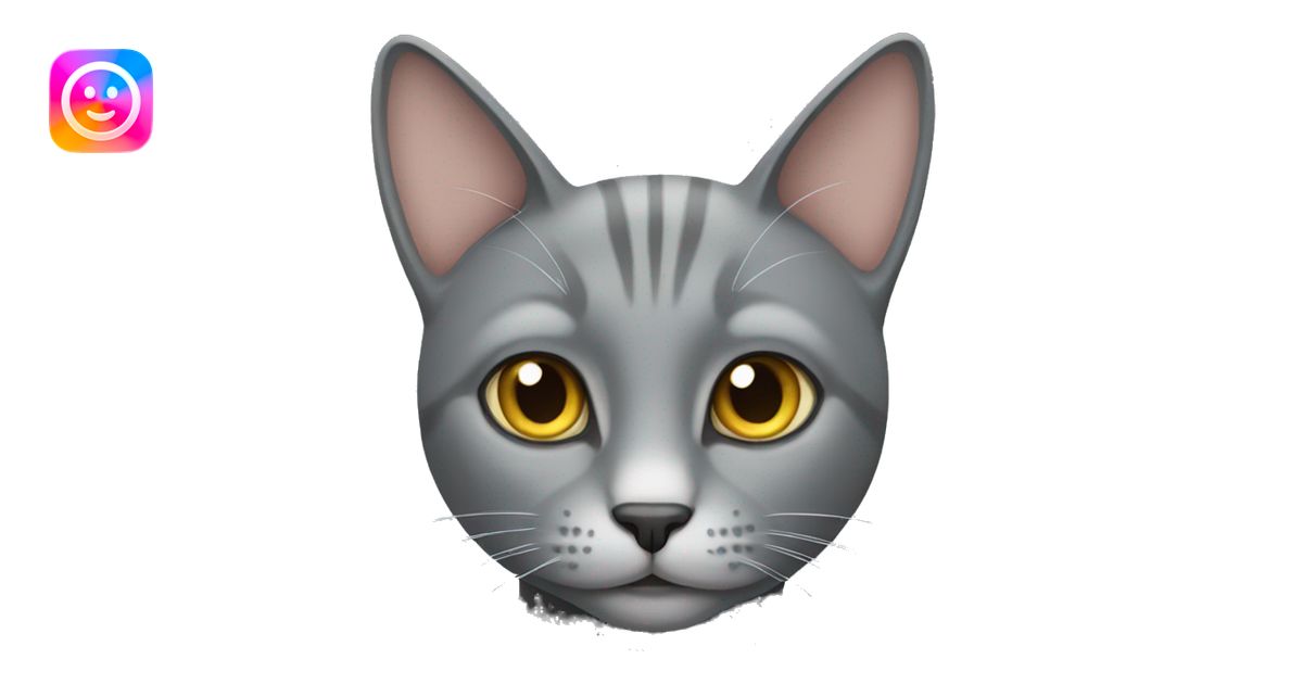Grey cat emoji | AI Emoji Generator