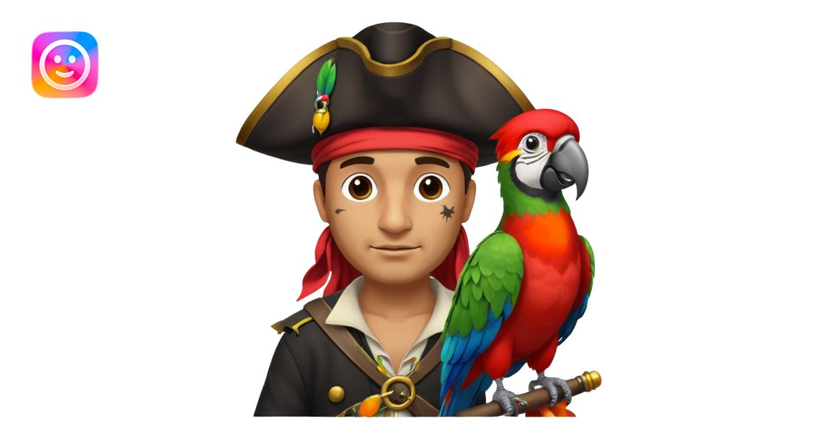pirate and parrot emoji | AI Emoji Generator