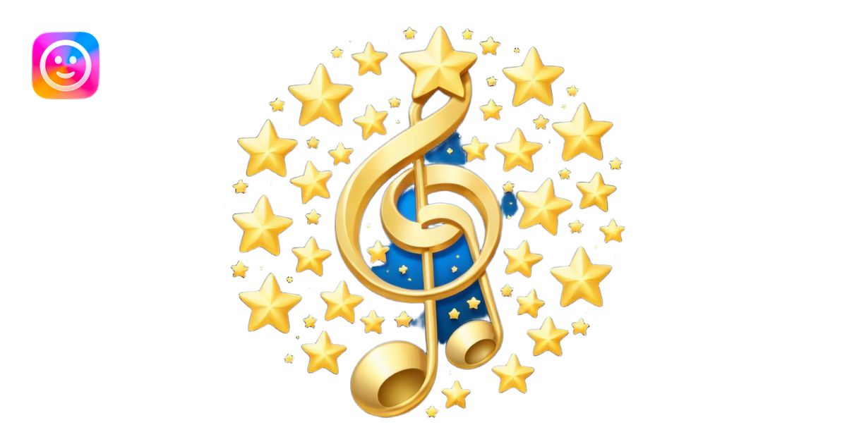 singing notes become stars emoji | AI Emoji Generator