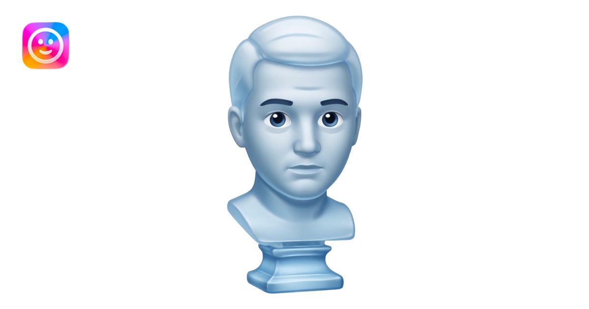 ice Sculpture bust man emoji | AI Emoji Generator