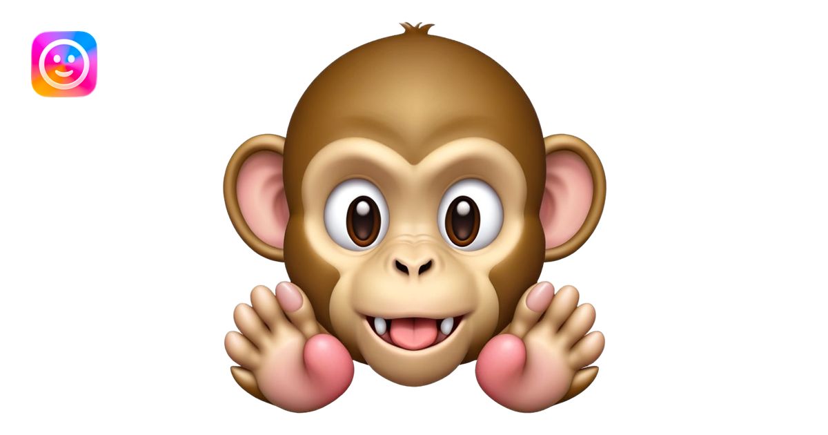 Monkey with big toes and tongue sticking out emoji | AI Emoji Generator