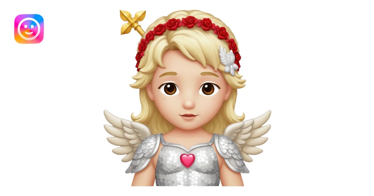 Cupid, God of Love from Gods and Goddesses with long blond hair, ivory ...