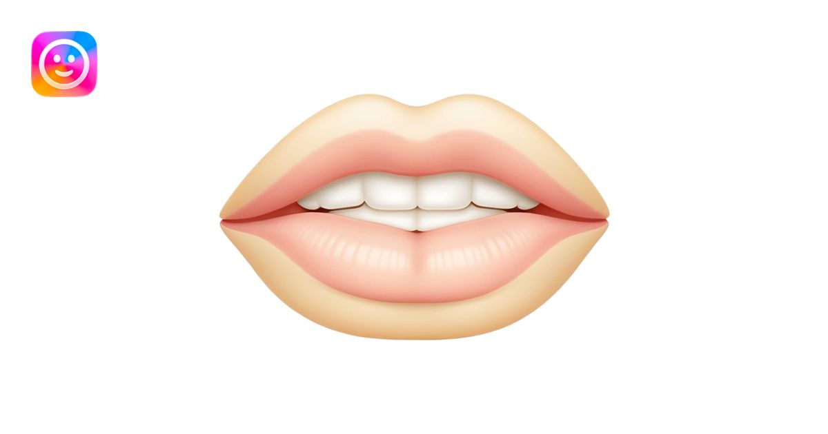 Milk-colored lips emoji | AI Emoji Generator