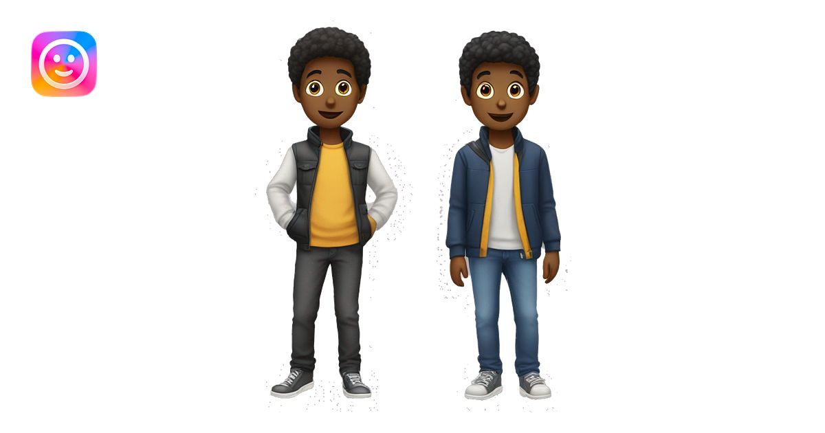 Deux garçons ami emoji | AI Emoji Generator