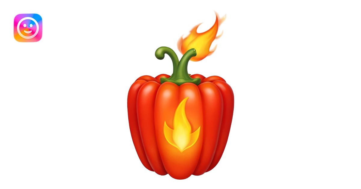 un piment avec une petite flamme a coté emoji | AI Emoji Generator