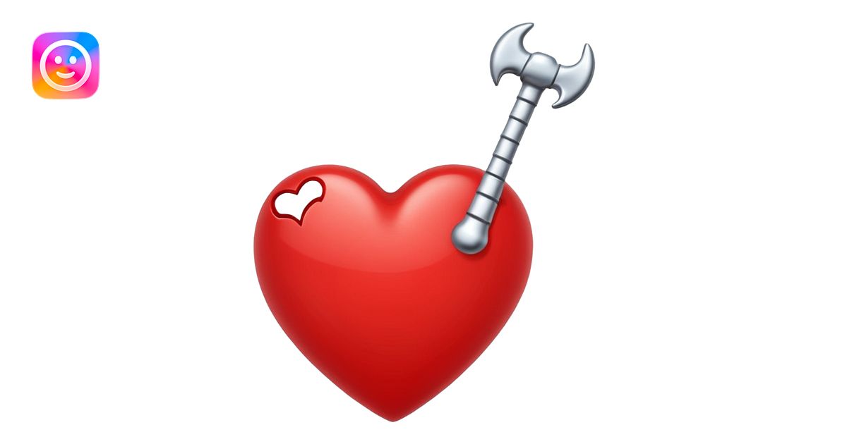 red heart emoji with a bone through it instead of an arrow emoji | AI ...