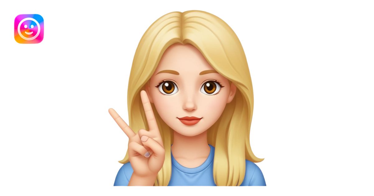Princess peace sign emoji | AI Emoji Generator