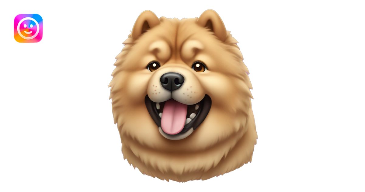 A happy chow chow emoji | AI Emoji Generator