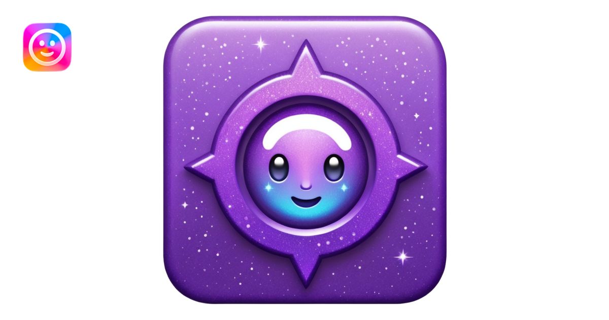 Purple Glitter Symbol of Manager emoji | AI Emoji Generator