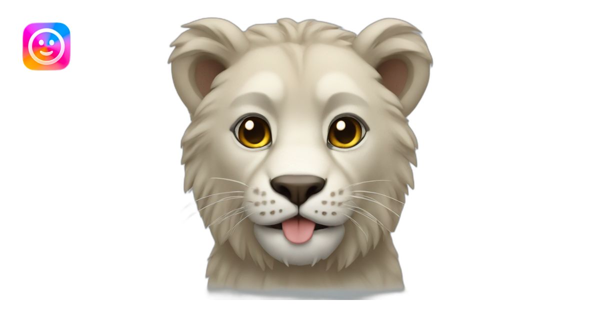 Leon animal emoji | AI Emoji Generator