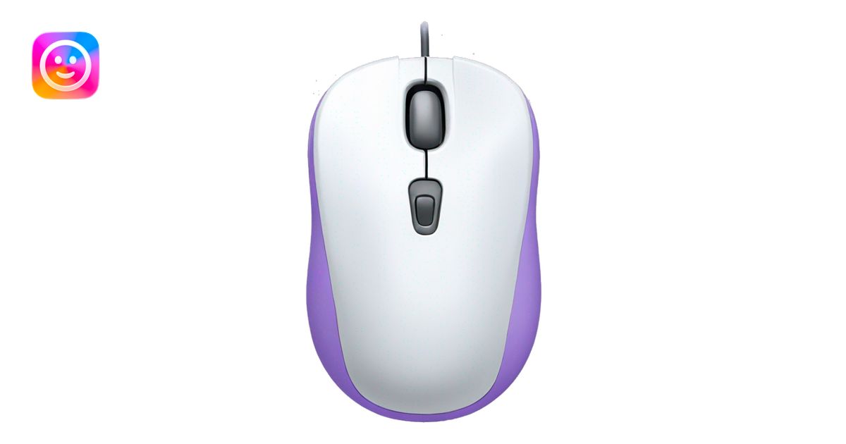 Pastel purple and white gaming computer mouse emoji | AI Emoji Generator