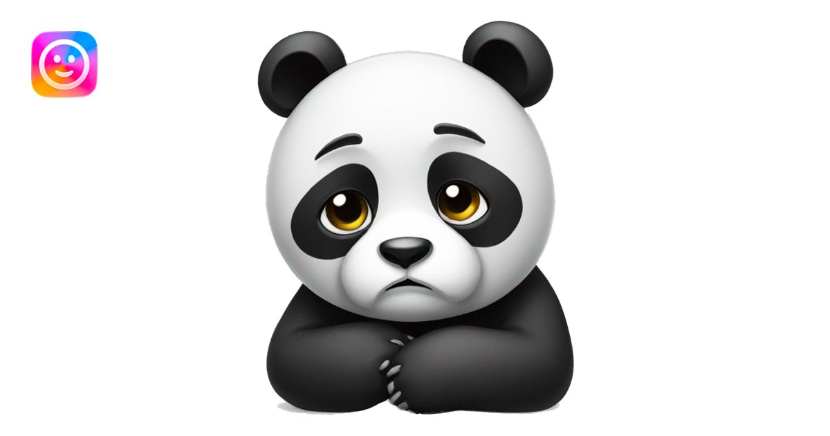 sad panda emoji | AI Emoji Generator
