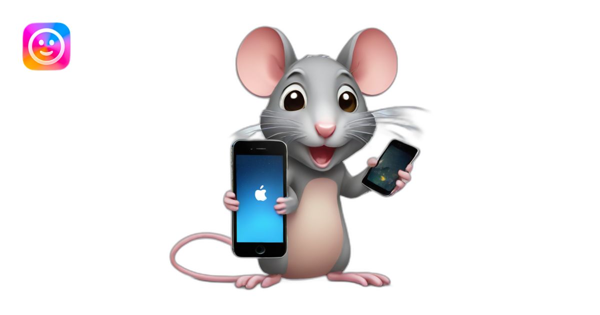 rat with an iphone emoji | AI Emoji Generator