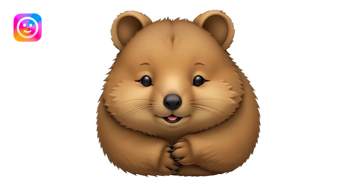 Meme-Worthy Cute Sleeping Quokka Portrait Emoji, Head resting ...
