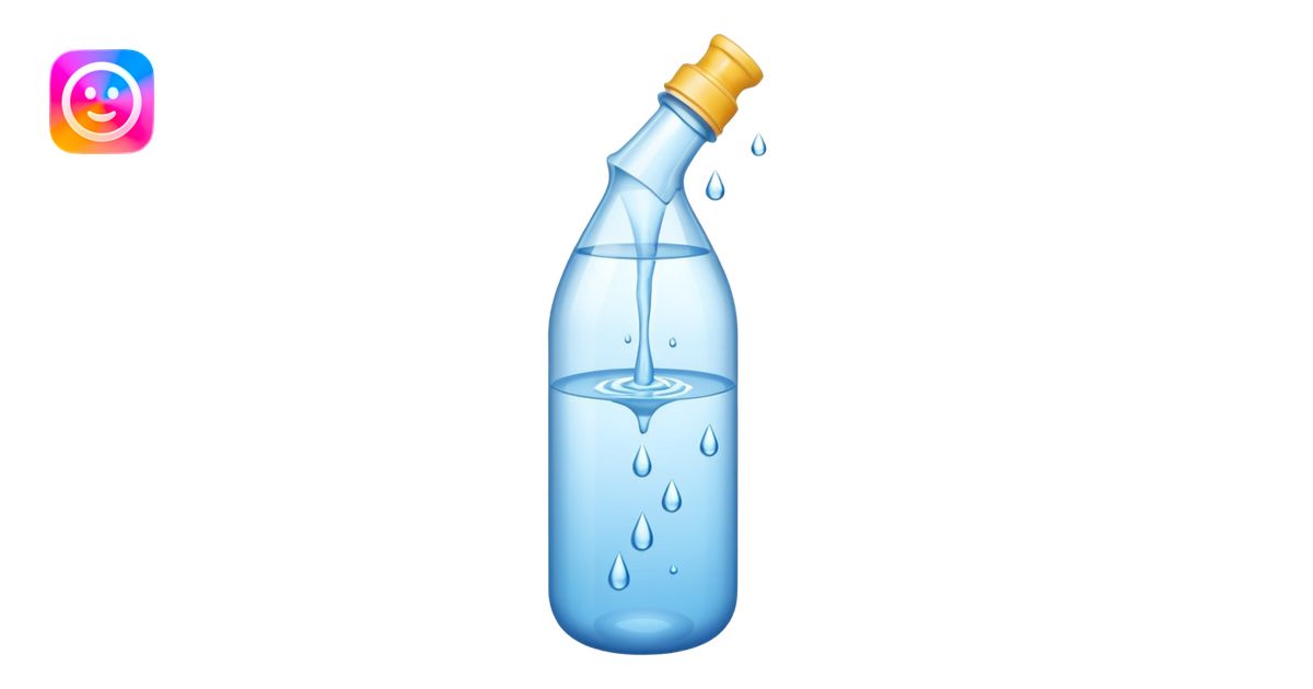 bottle spilling water emoji | AI Emoji Generator