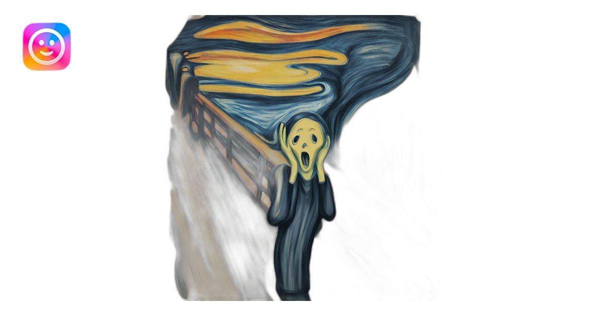 The scream by Edvard Munch emoji | AI Emoji Generator
