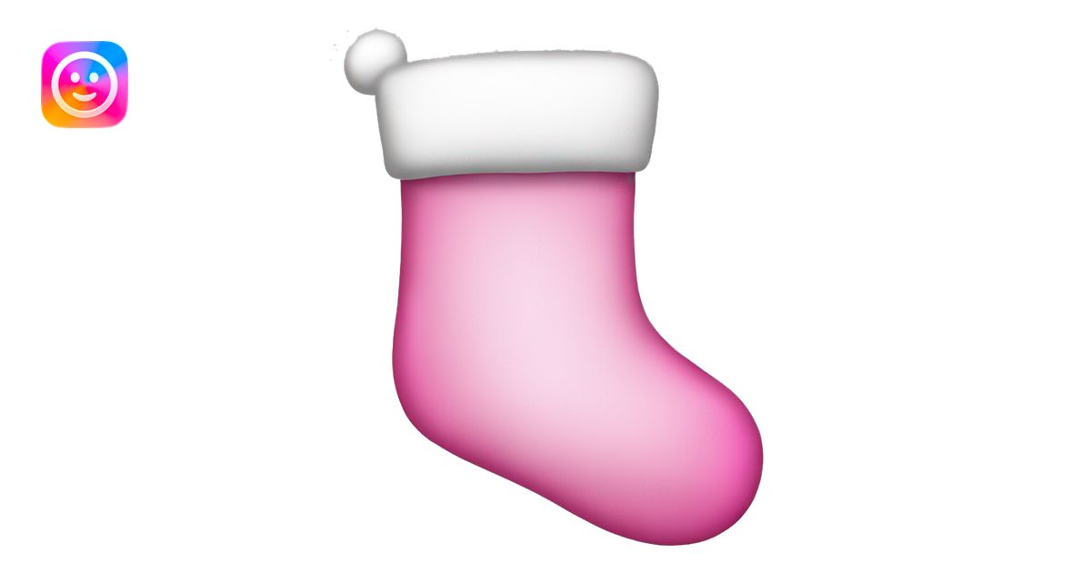 Pink Christmas stocking emoji | AI Emoji Generator