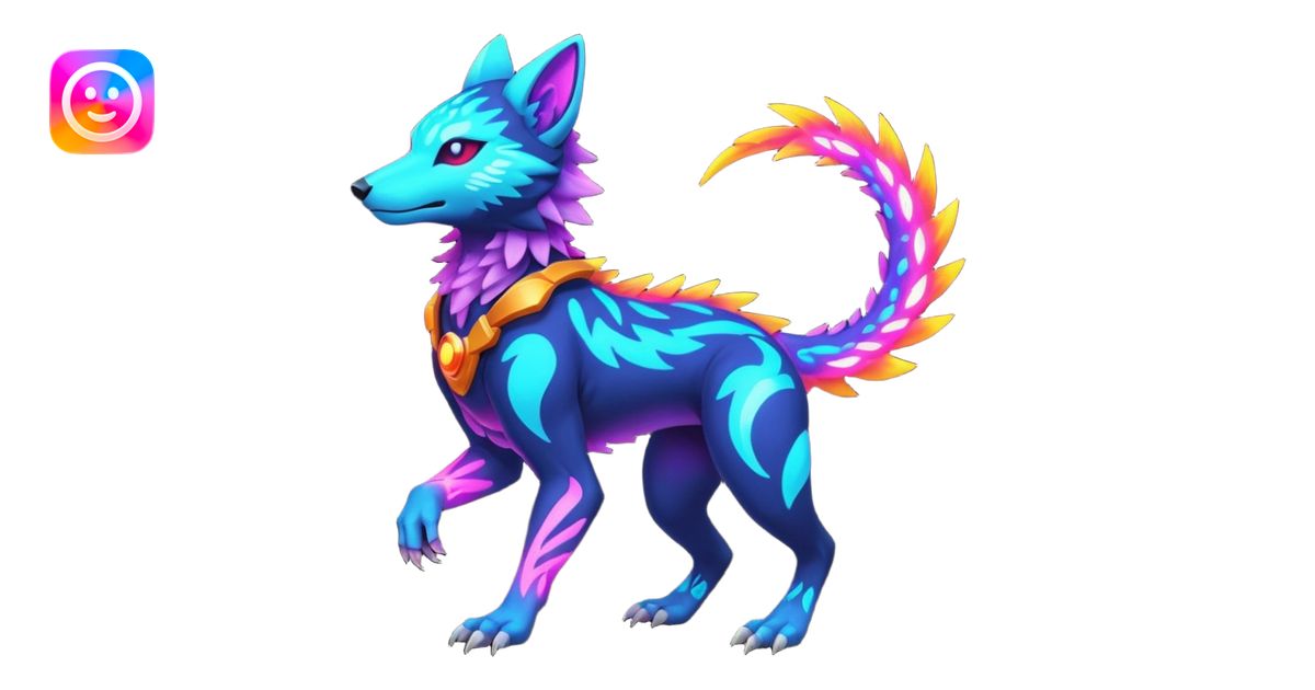Neon Vibrant Pulsating Trail-glowing Chromatic Trico-Vernid-Protogen ...