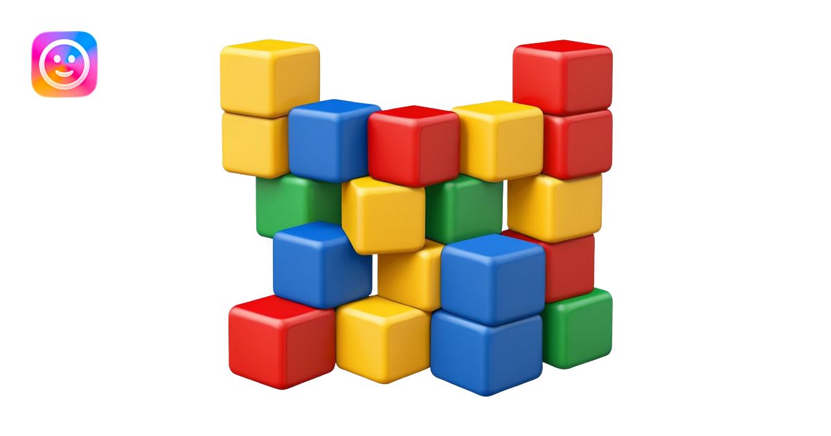 Wooden blocks with letters emoji | AI Emoji Generator