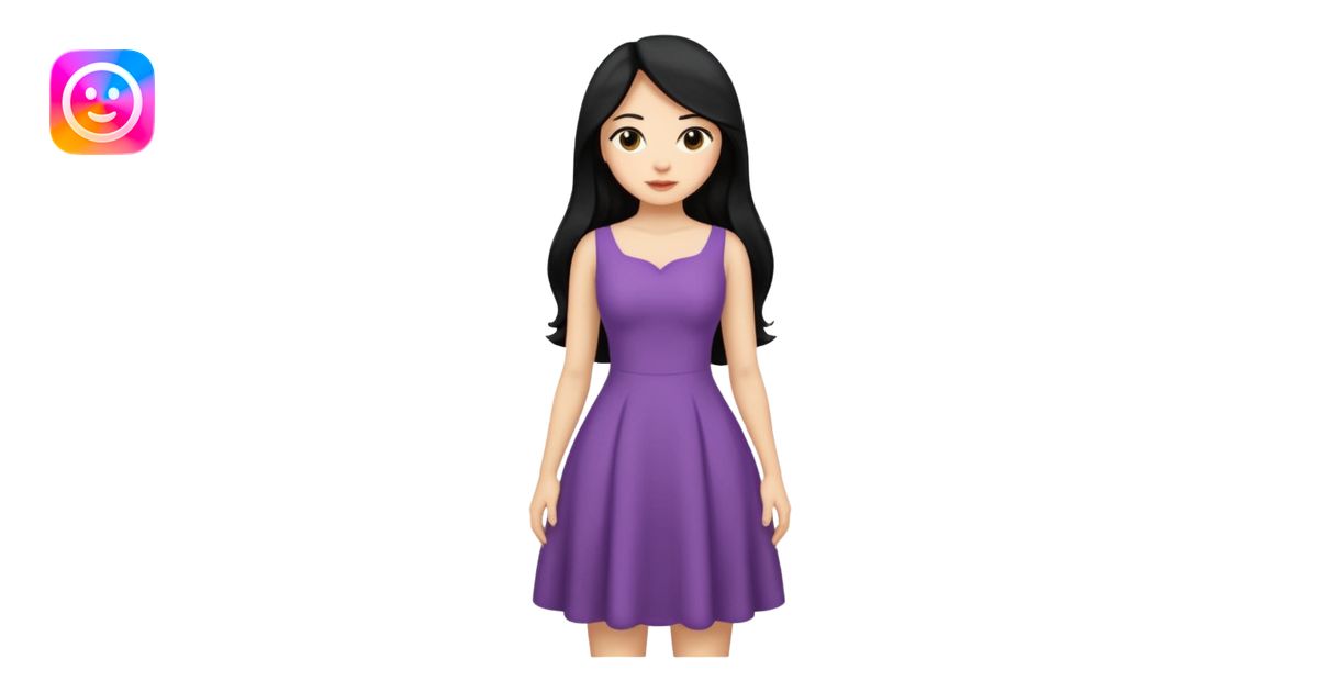 person with long black hair and big butt emoji | AI Emoji Generator