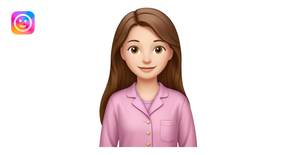 smiling white long brunette hair girl with hazel eyes and in light pink ...