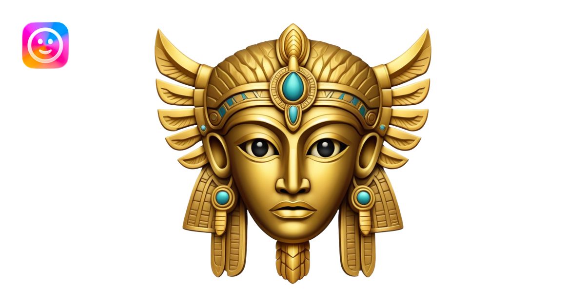 golden Anunnaki mask, ornate details emoji | AI Emoji Generator