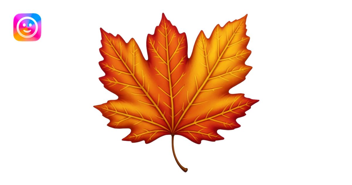LEAF Falling FROM tree with beautiful autumn colors, emoji | AI Emoji ...