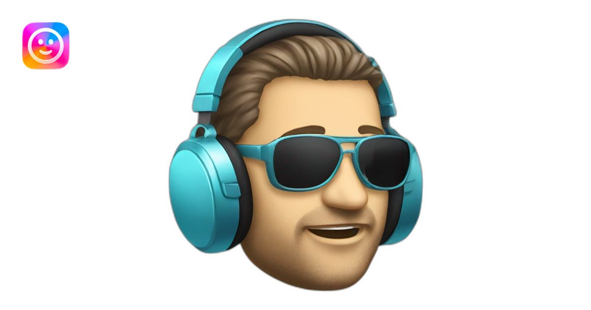 techno music producer rave headphones emoji | AI Emoji Generator