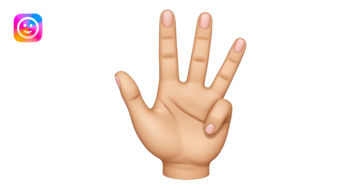 Please create a 3D emoji that shows the number 1 using fingers. I’d ...