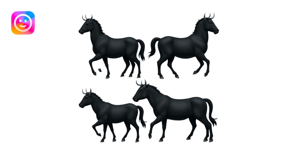 silhouettes centaur bull emoji | AI Emoji Generator
