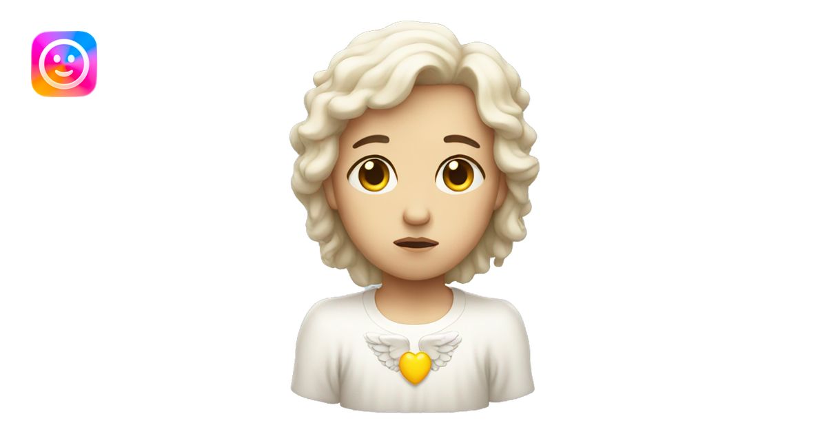 sad angel emoji | AI Emoji Generator