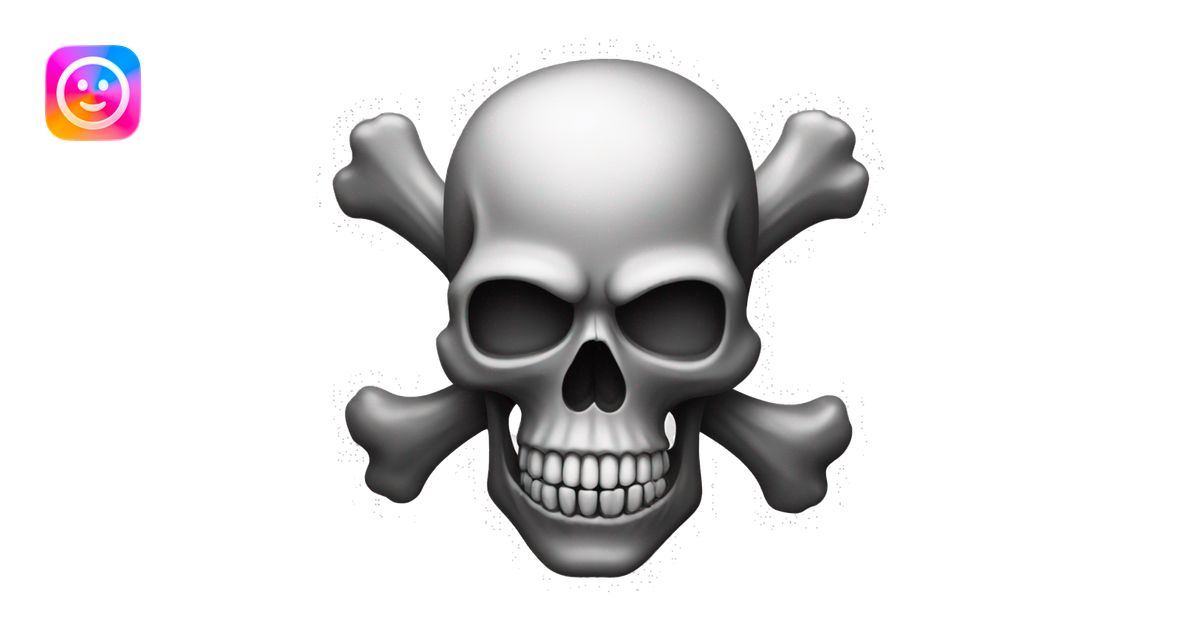 Skull and crossbones emoji | AI Emoji Generator