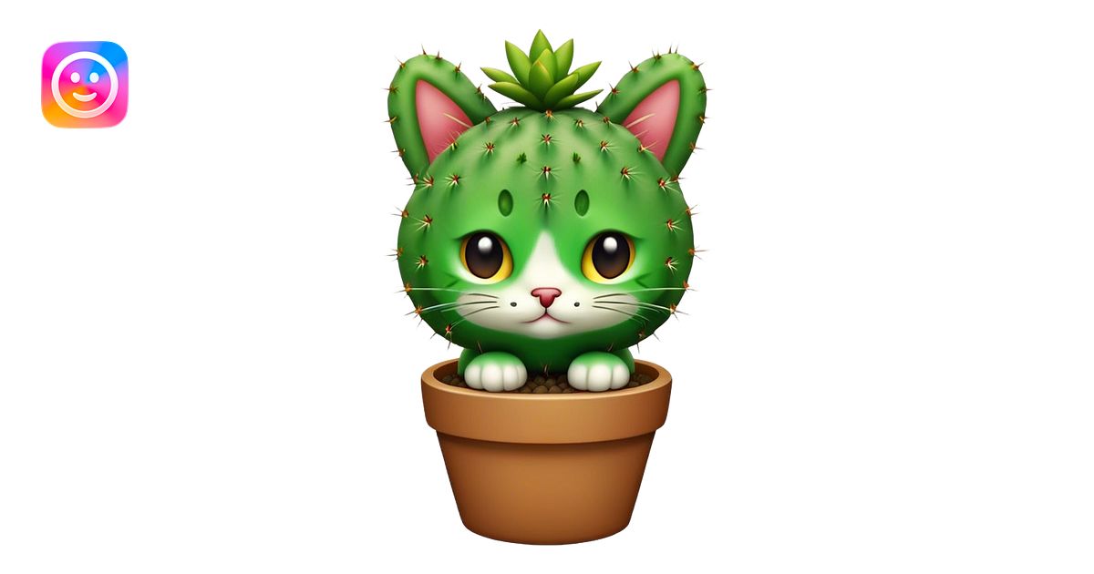 a cactus cat emoji | AI Emoji Generator