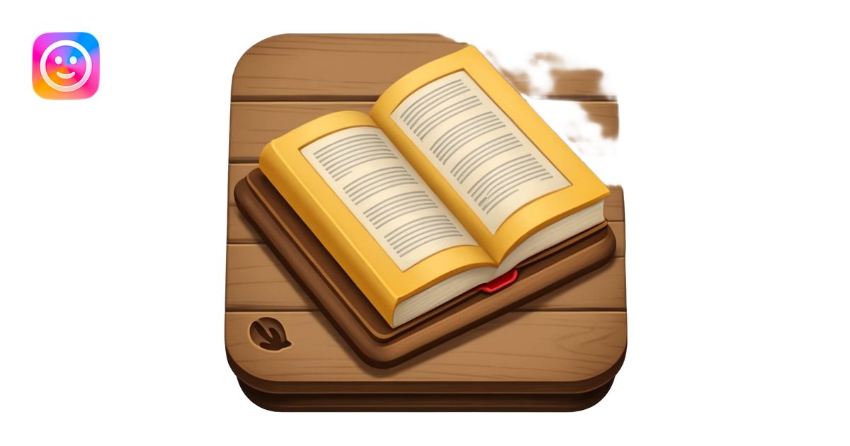 Lectura libro abierto marron emoji | AI Emoji Generator