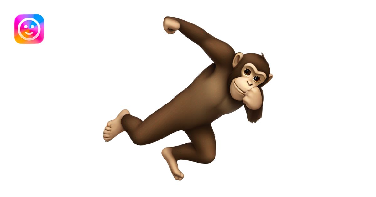 Monkey Kick emoji | AI Emoji Generator