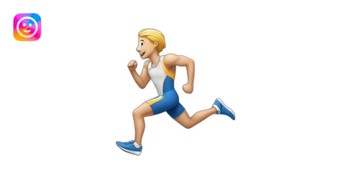 running a mile a minute emoji | AI Emoji Generator